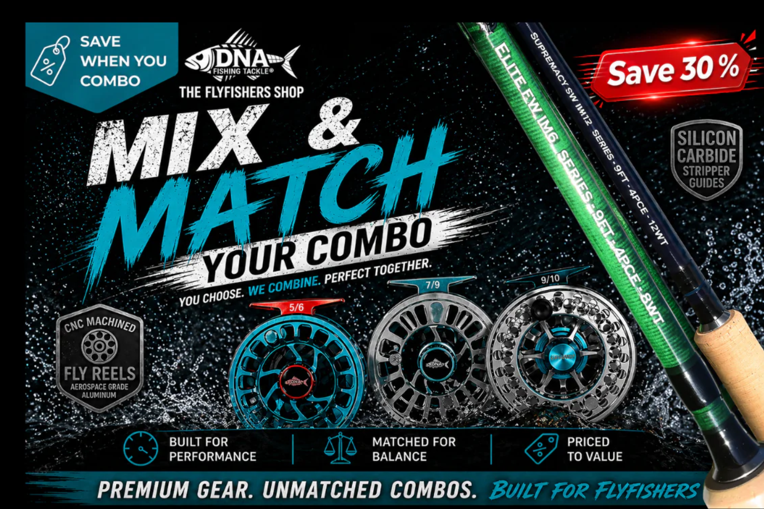 MIX & MATCH ROD & REEL COMBO SAVE 30% – DNA FISHING TACKLE