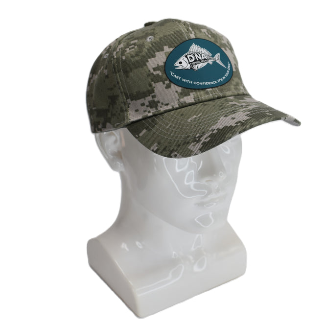 Tactical Camo Fishing Cap (DNA FISH PATCH LOGO)